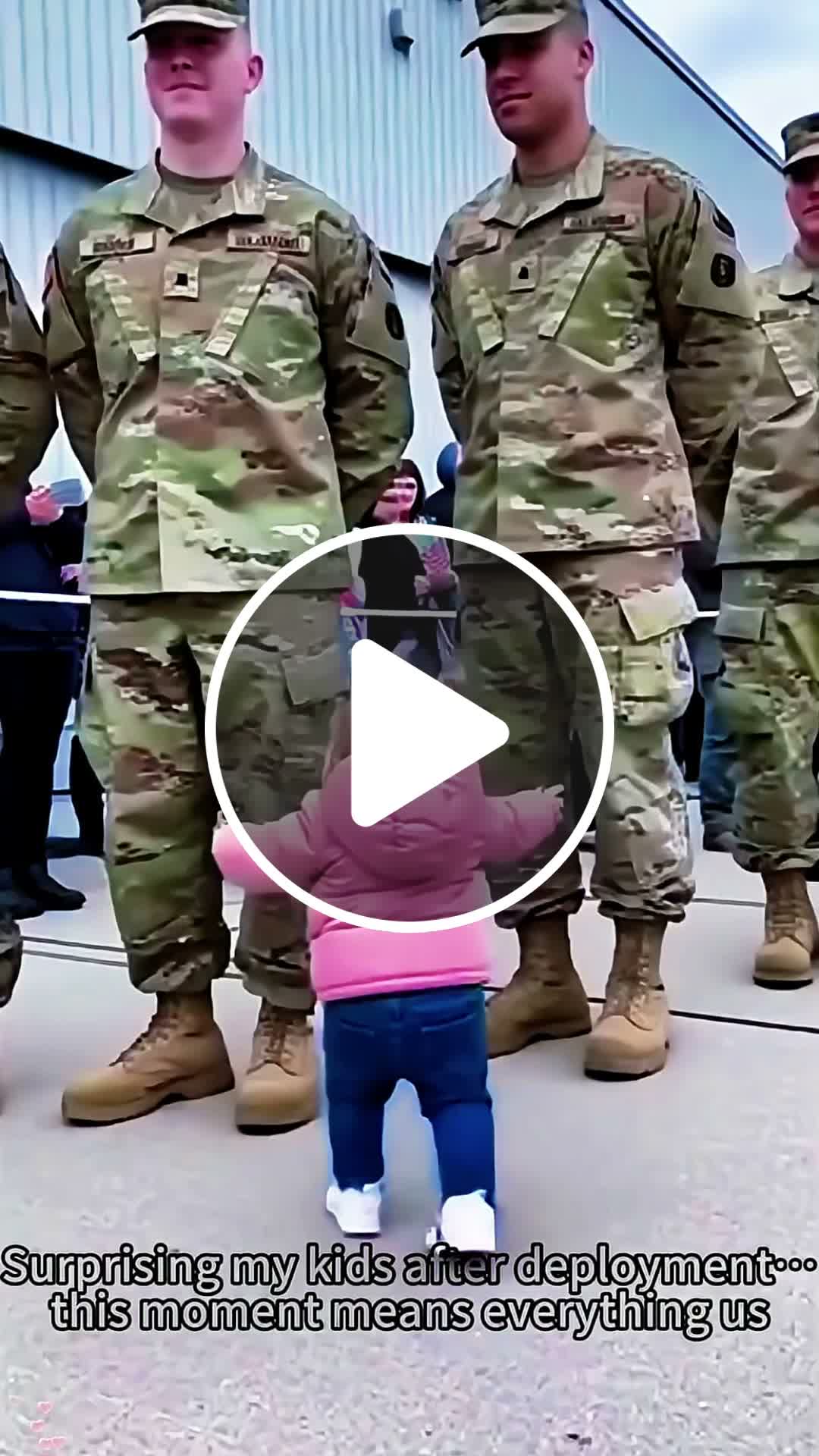 Surprising my kids after deployment…this moment means everything us 🥺💕 ...