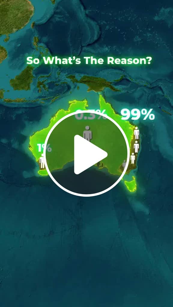 The strange population distribution of Australia #australia #sydney # ...