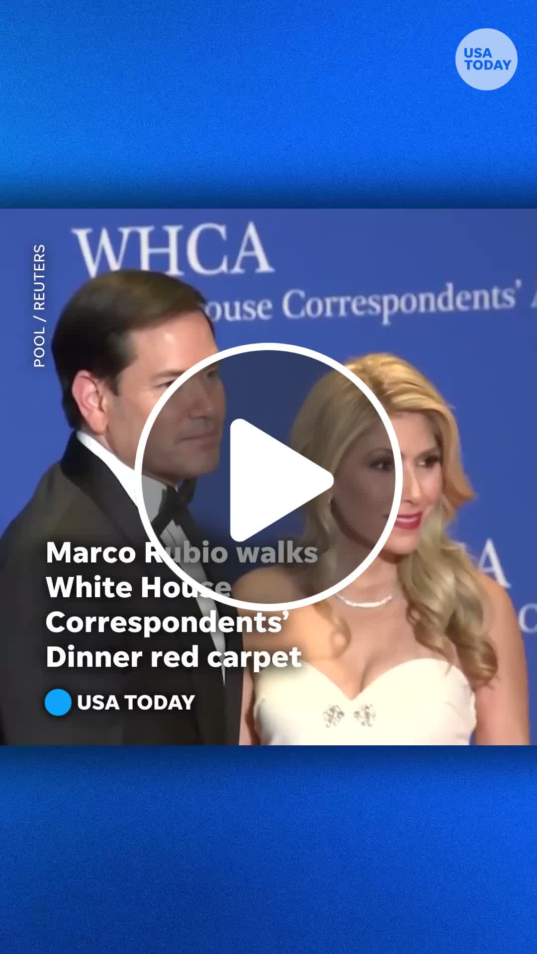 Sec. of State Marco Rubio walks White House Correspondents’ Dinner red ...