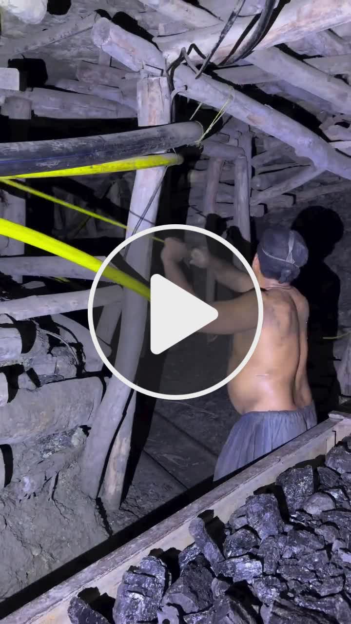 Giving signal to pull the trolley from depths of 5000 feet #mining # ...