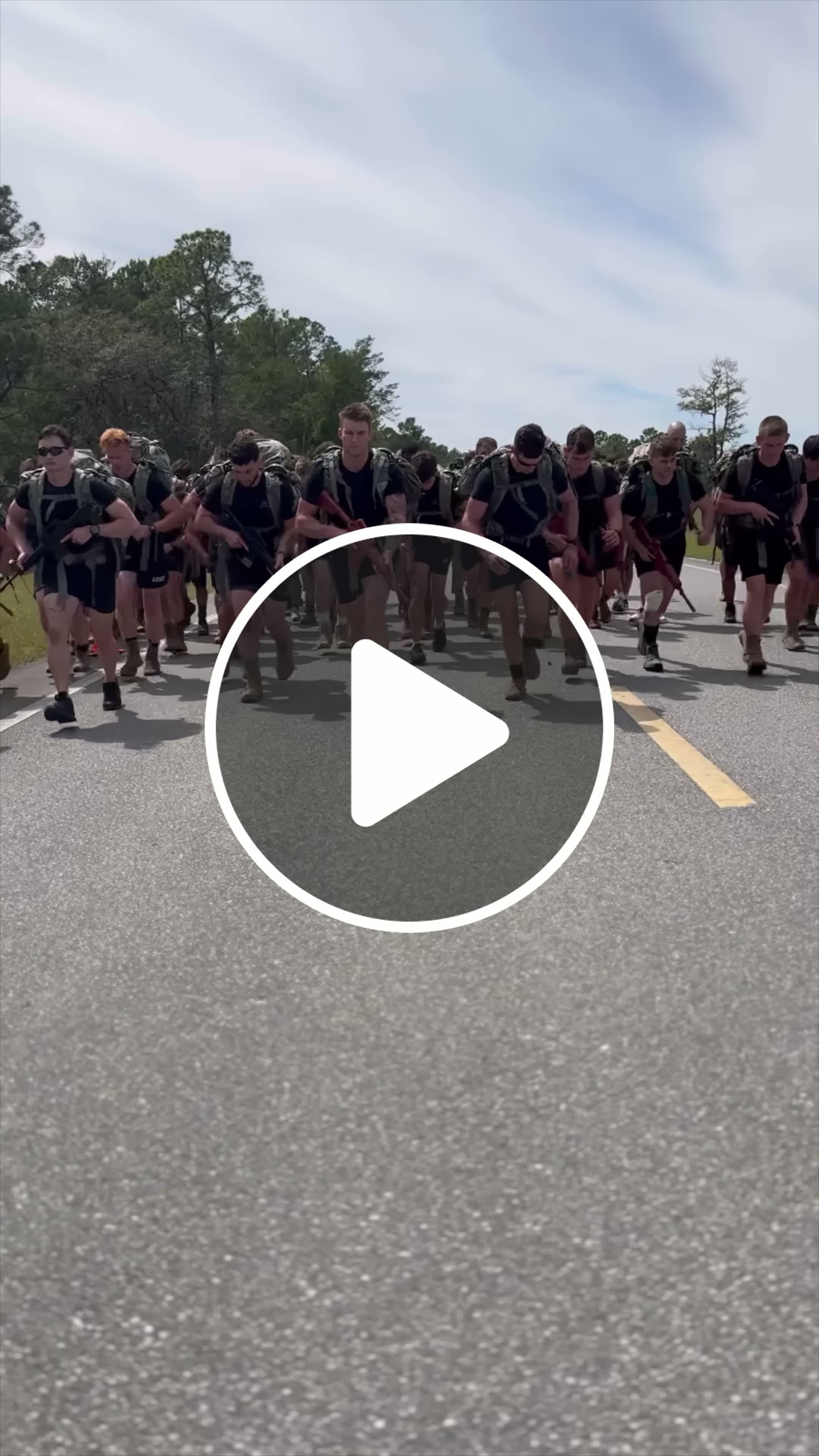 U.S. Special Operations candidates conduct ruck march evaluation # ...