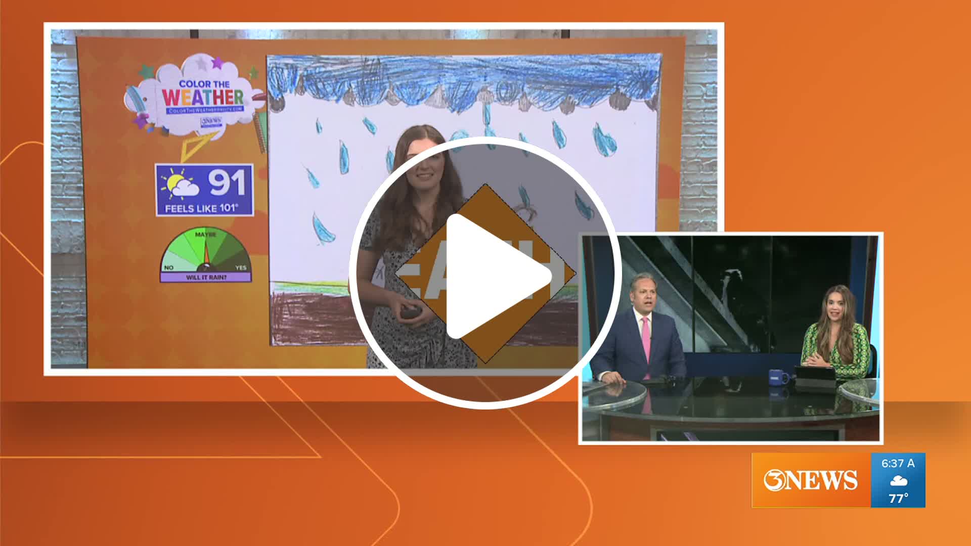 'Soccer in the Rain' on today's Color the Weather with Meteorologist ...