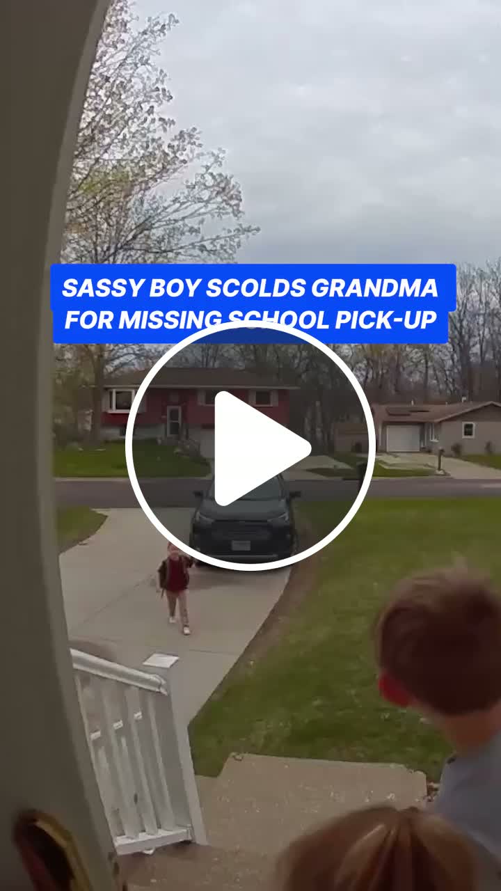 Little boy tells Grandma off for missing school pick-up - NewsBreak