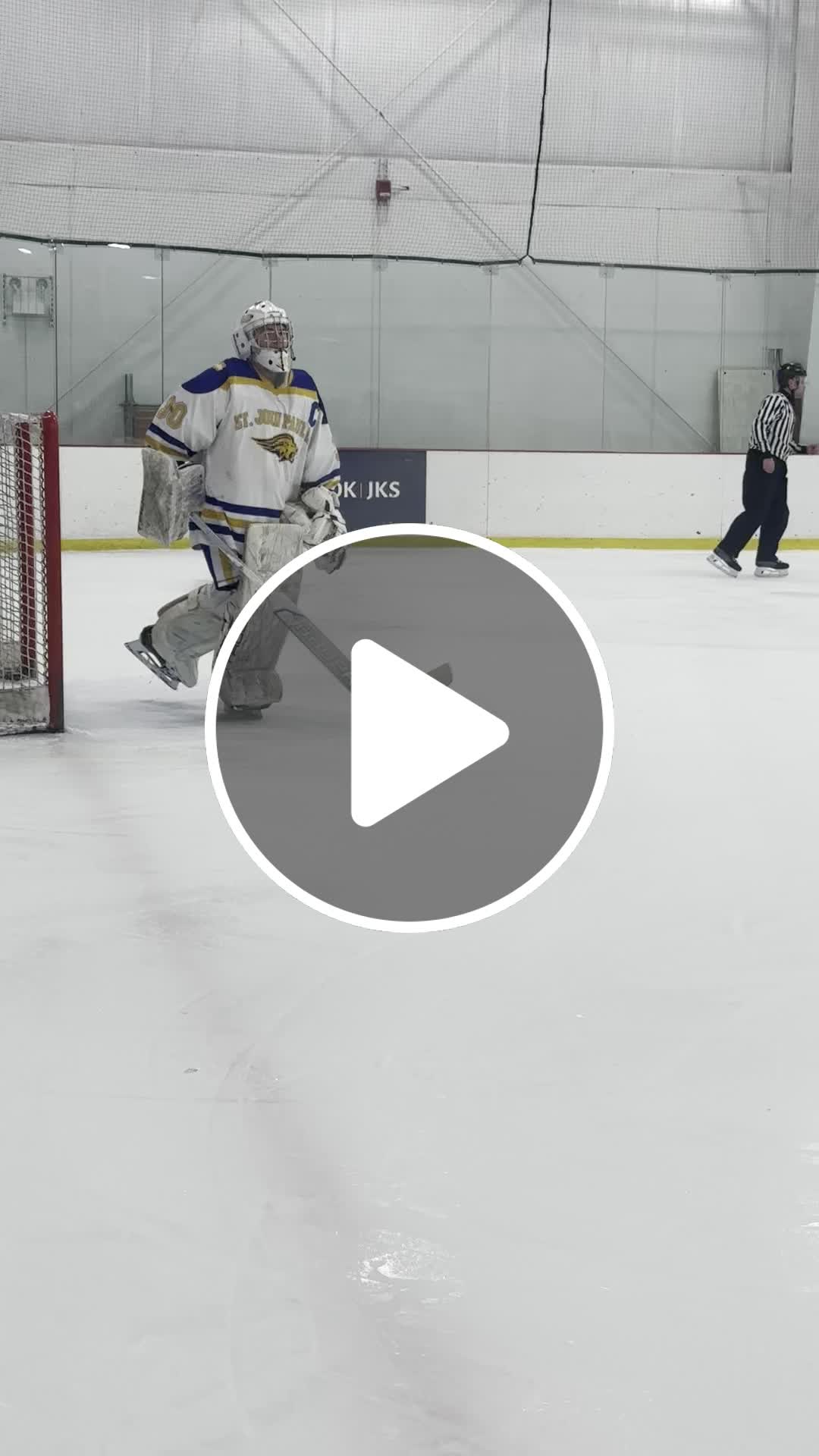 JPII goalie Kelin MacAleese strikes a pose in a victory celebration ...