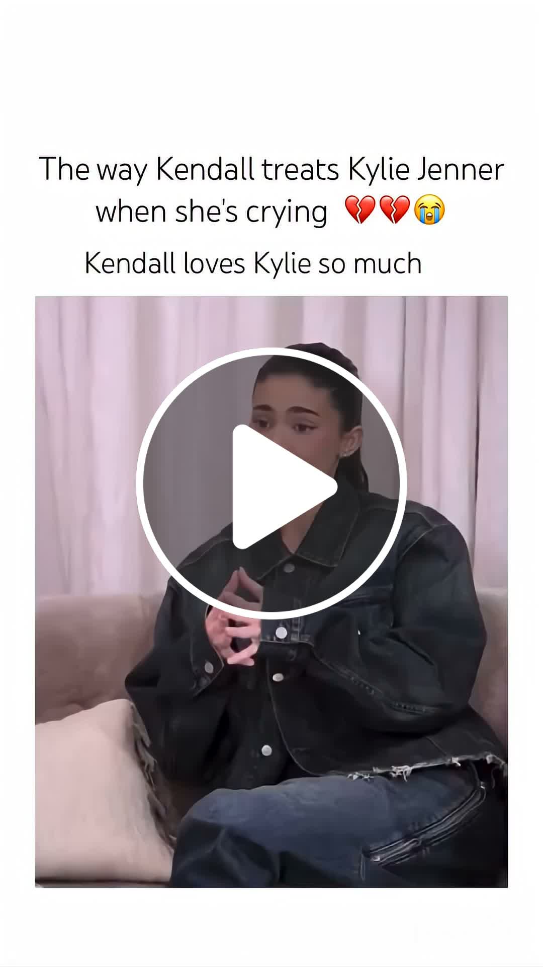 The way Kendall treats Kylie Jenner when she's crying #kyliejenner ...