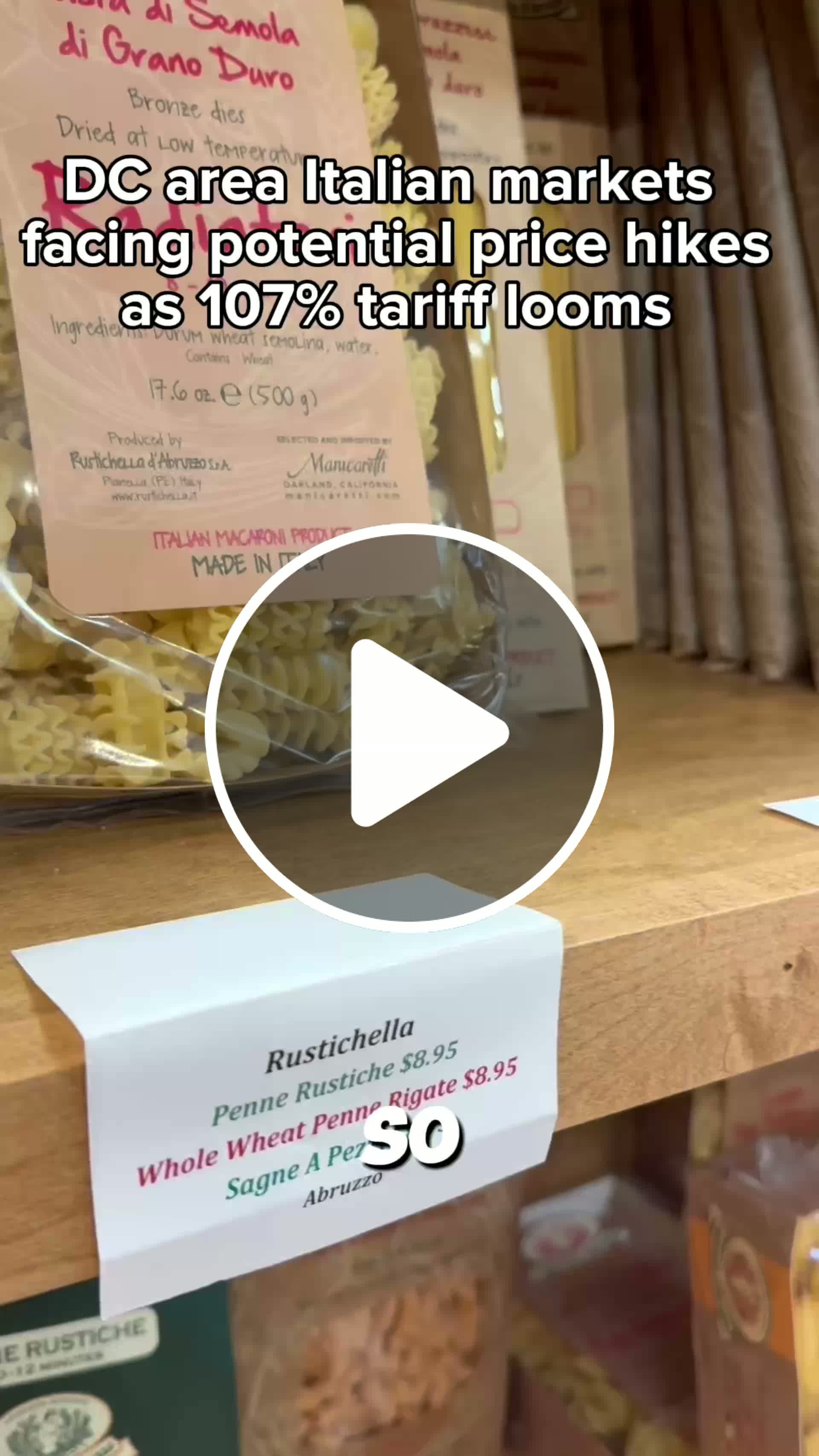 DC area Italian markets gearing up for price hikes as 107% pasta tariff ...