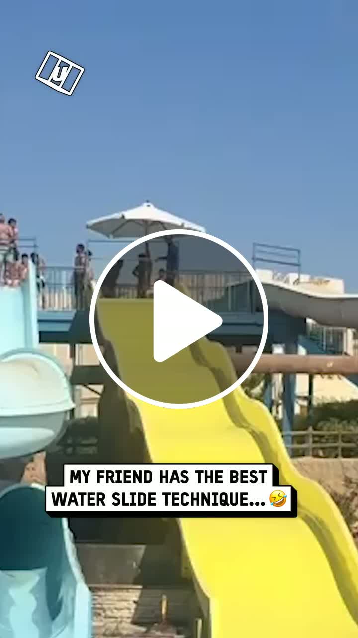 The most graceful water slide pool entry you will ever see!! # ...