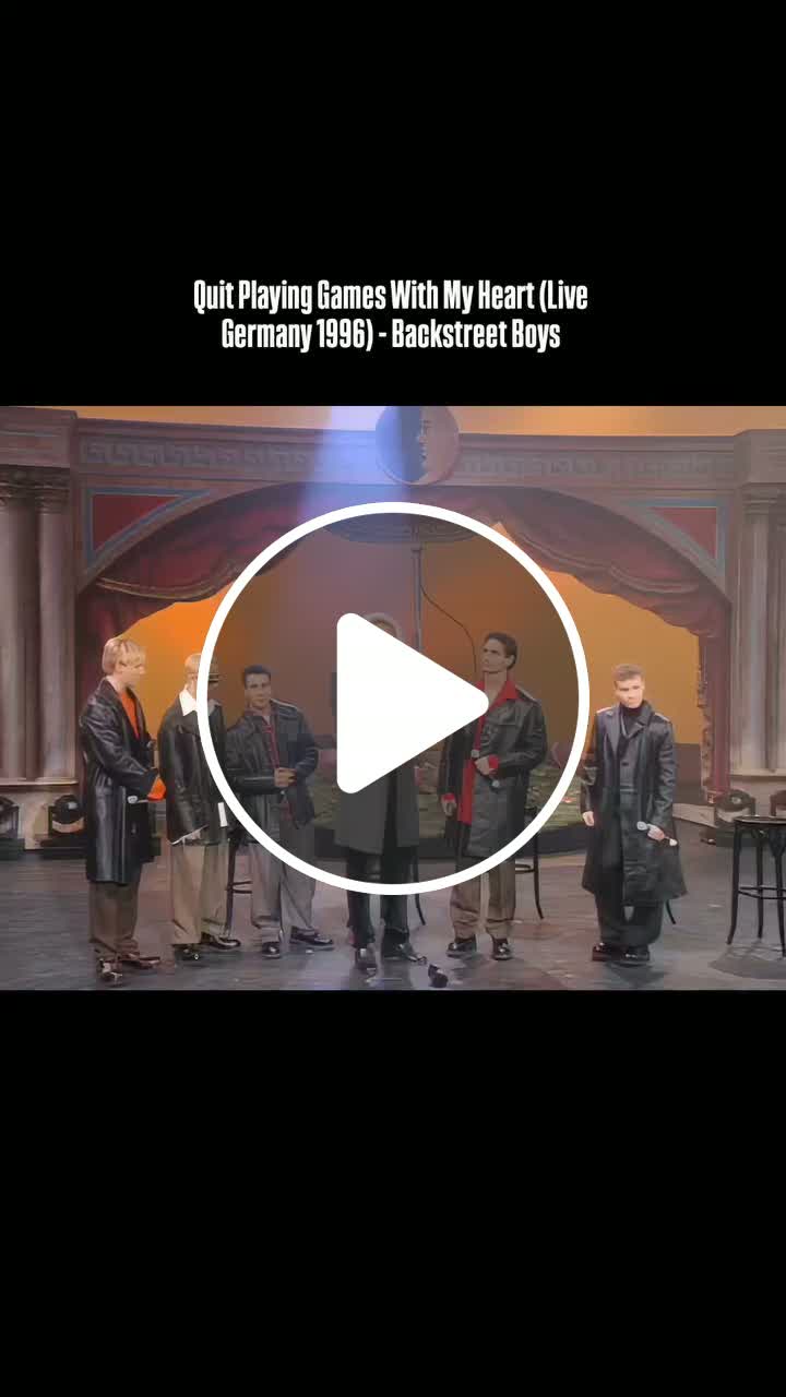 Quit playing Games with My heart (Live Germany 1996)- Backstreet Boys ...