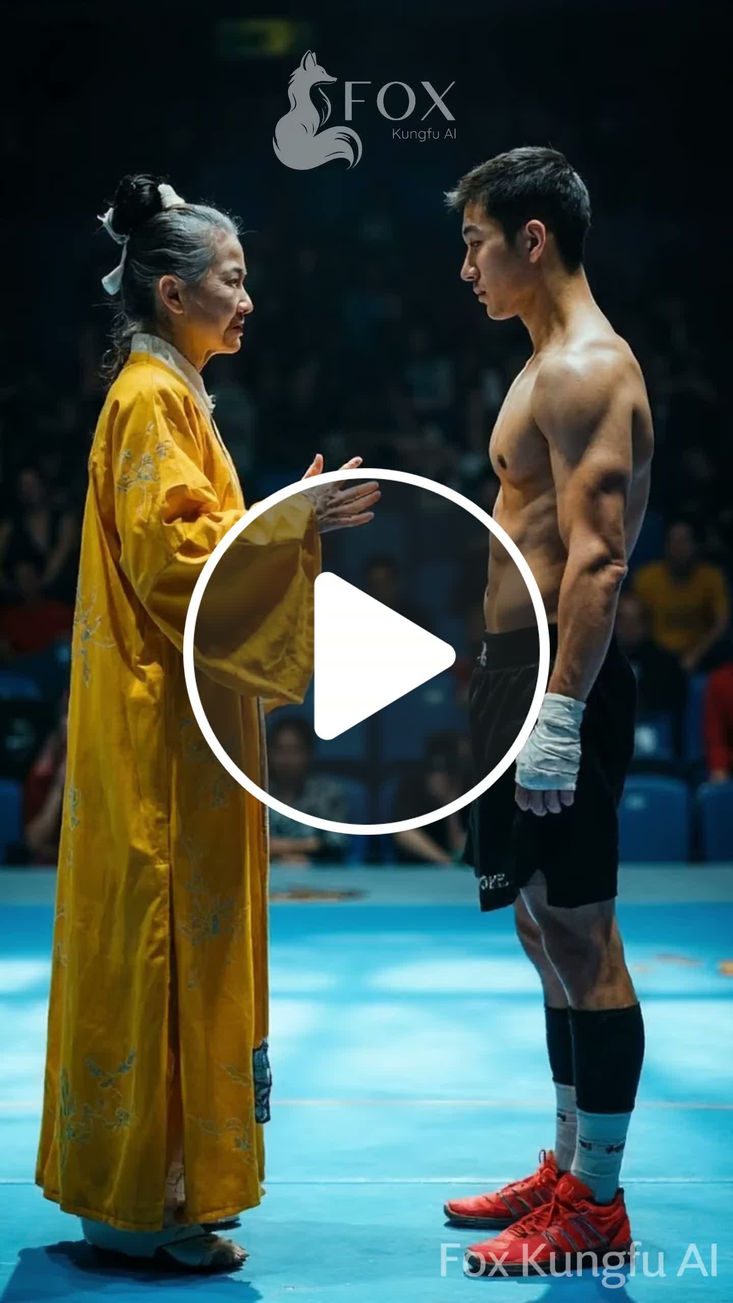 AI-generated. Female Fighter’s Lightning Kick Takedown ⚡🥋 #ai #kungfu # ...