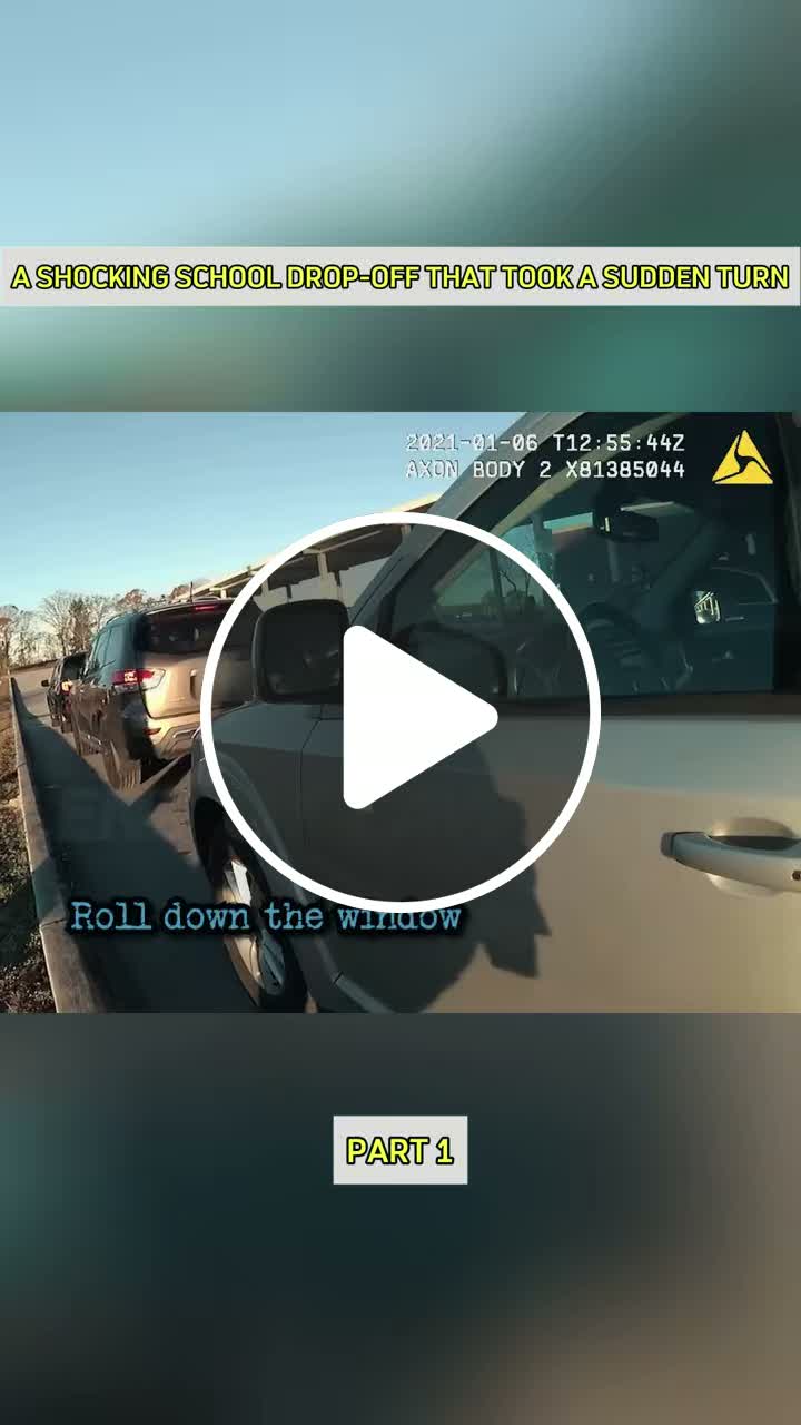 Unexpected twist during a school drop-off that you won't believe! 🚓 # ...