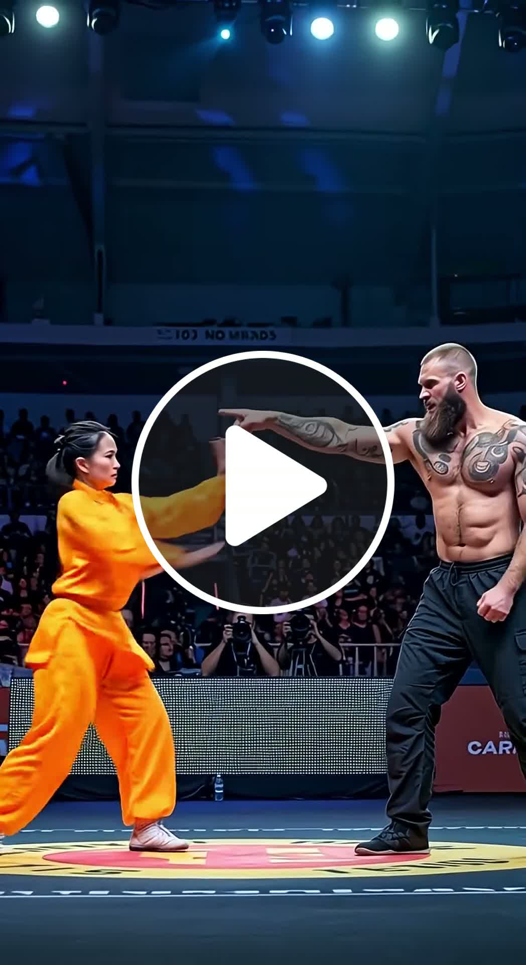 AI-generated. Girl’s kung fu strike shocks opponent 🥋⚡ #ai#kungfu# ...