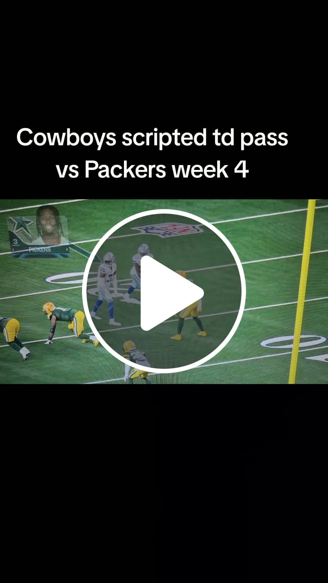 Cowboys scripted td pass vs Packers week 4 - NewsBreak