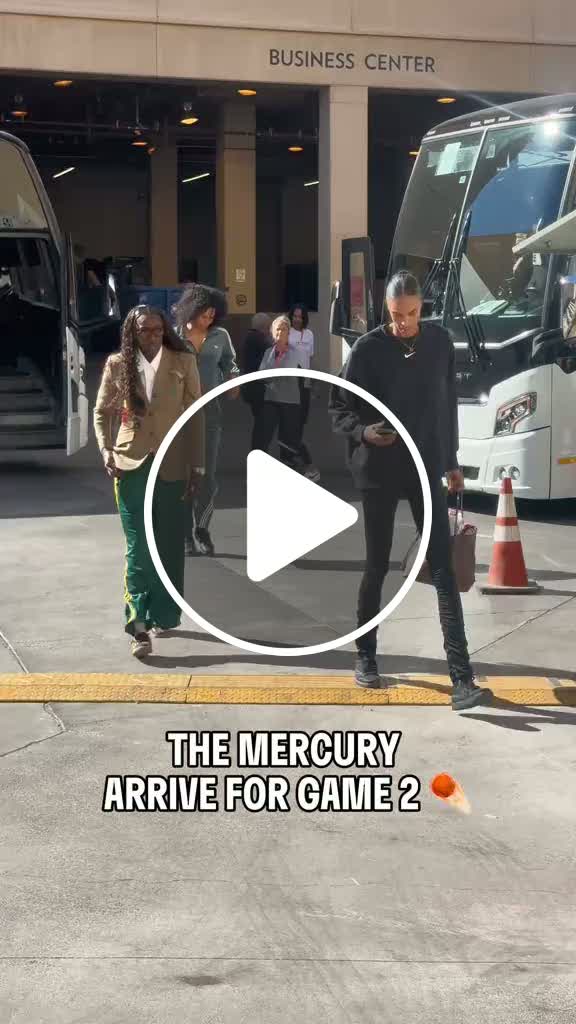 Clocked in and cozy The Phoenix Mercury arrive for Game 2 of the WNBA ...