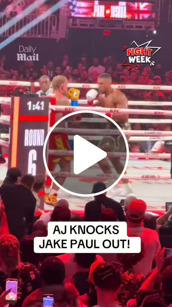 Anthony Joshua KNOCKS OUT Jake Paul #boxing #BOXING #JAKEPAUL #AJ # ...