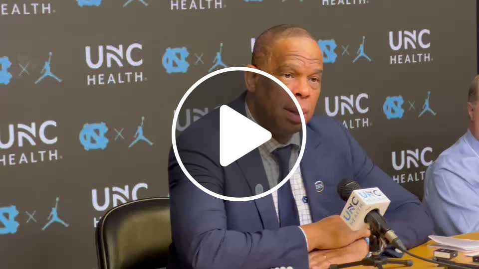 Hubert Davis postgame press conference video after UNC basketball win ...