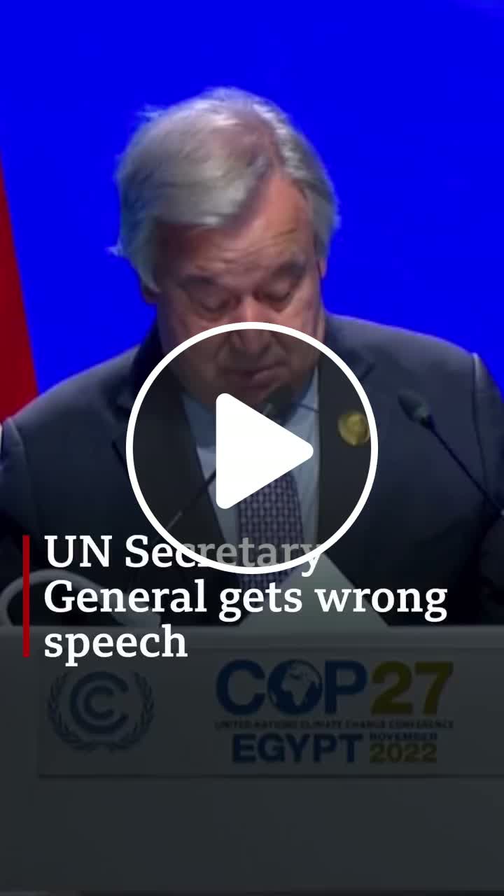 UN Secretary General Antonio Guterres realises he s reading wrong ...
