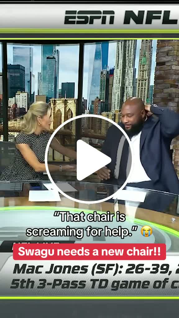 Dan and Laura were taggin’ Swagu 🤣 #NFL #TV #chair #big #funny created ...