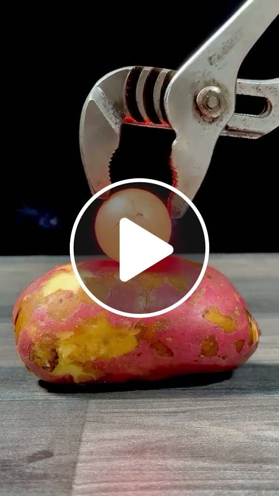 Red Hot Ball Vs Sweet Potato #satisfying #asmr #experiment #viral (1 ...