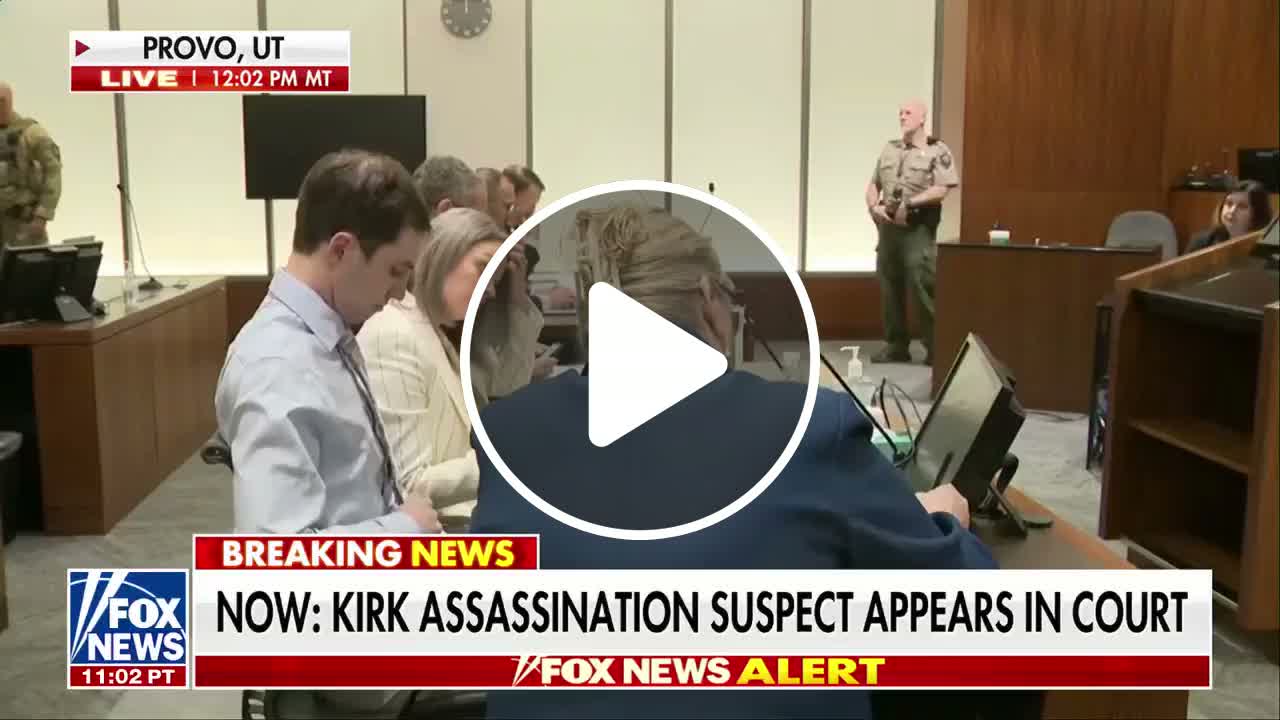 BREAKING Accused Charlie Kirk assassin Tyler Robinson makes his first ...