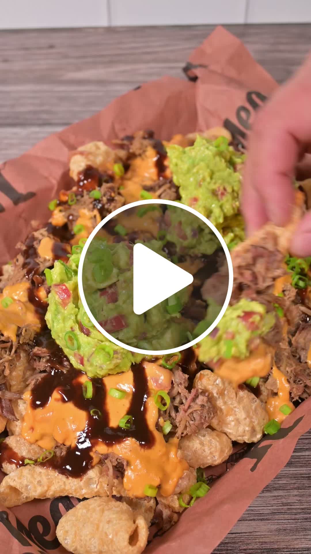 Pulled Pork Pork Rind Nachos! These pulled pork nachos using ...