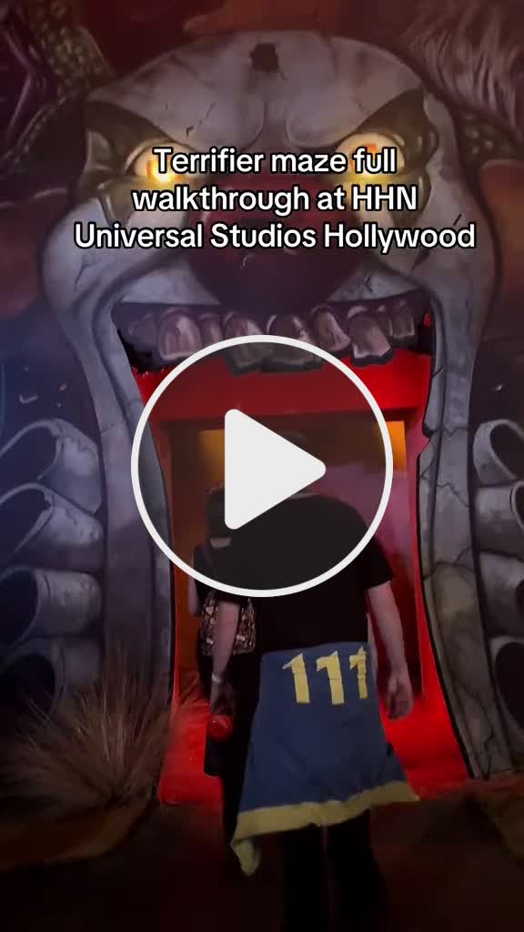 ⚠️FAKE/HORROR Terrifier maze HHN Universal Studios Hollywood full ...