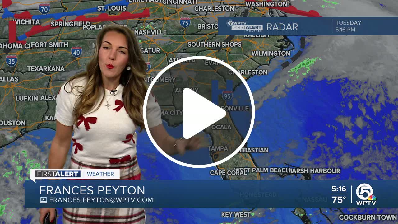 WPTV First Alert Weather Forecast for Evening of Tuesday, Dec. 23, 2025 ...