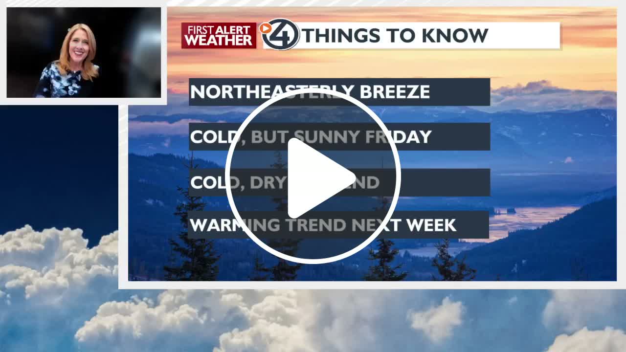 😎Grab your sunglasses and your heavy coat! Skies clear for a cold ...