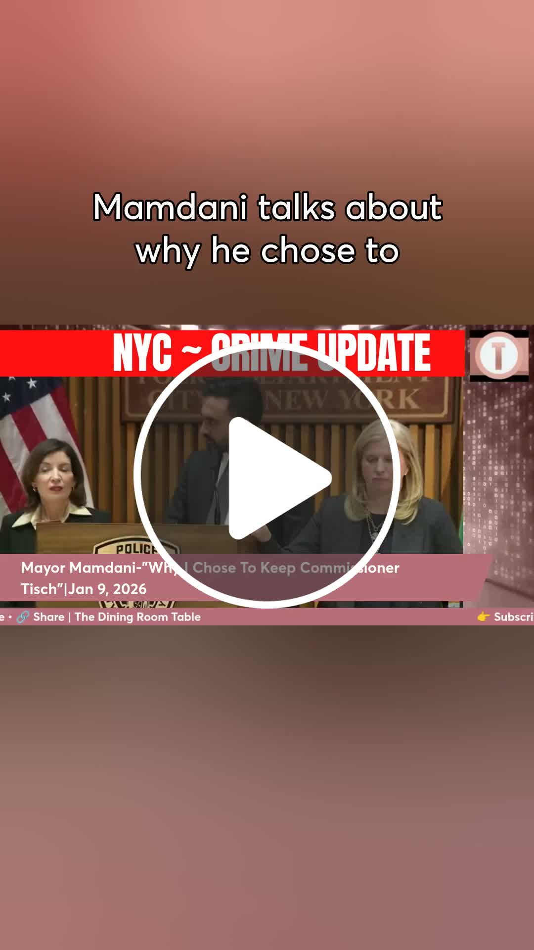 Mayor Mamdani Talks About Why He Decided to Keep NYPD Commissioner ...