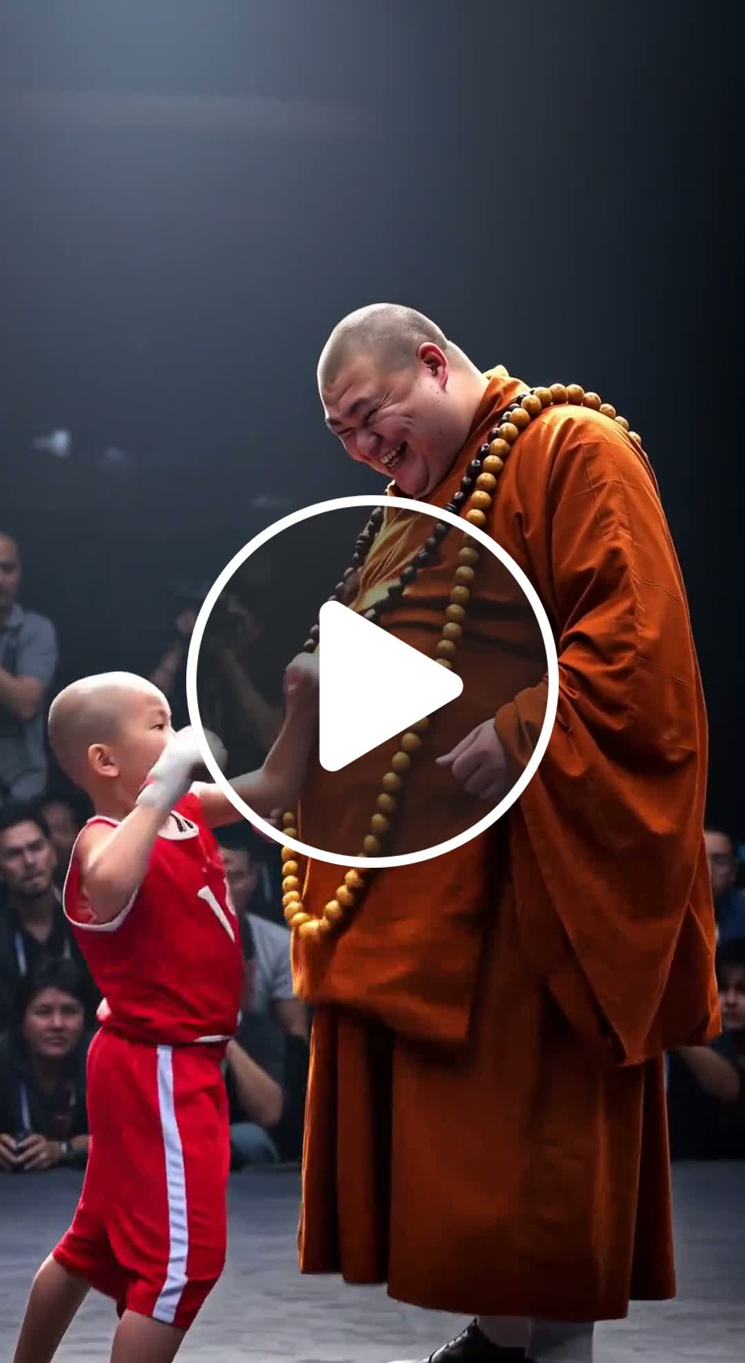 AI-generated: Bald kid vs fat monk showdown! 🥊😂 #ai#KungFu#Funny ...