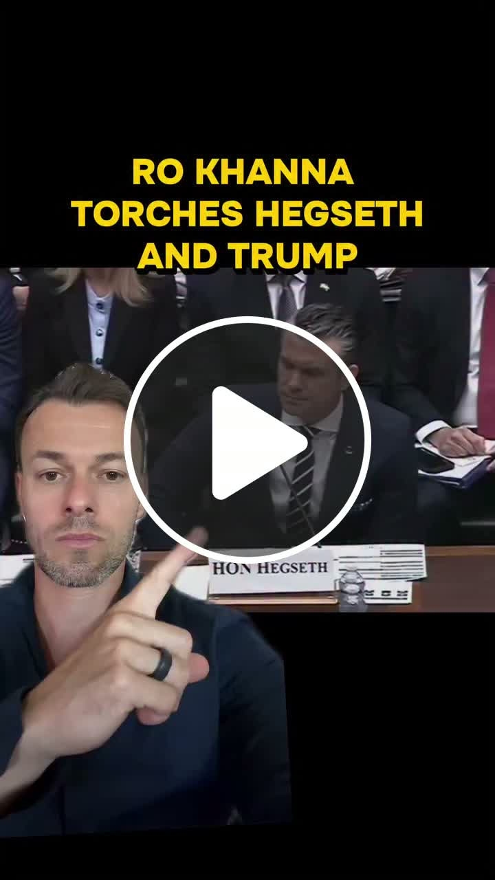 Ro Khanna torches Pete Hegseth and Donald Trump - NewsBreak