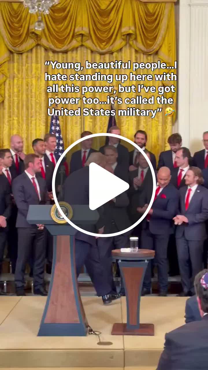 EPIC line from President donald trump meeting with the Stanley Cup ...