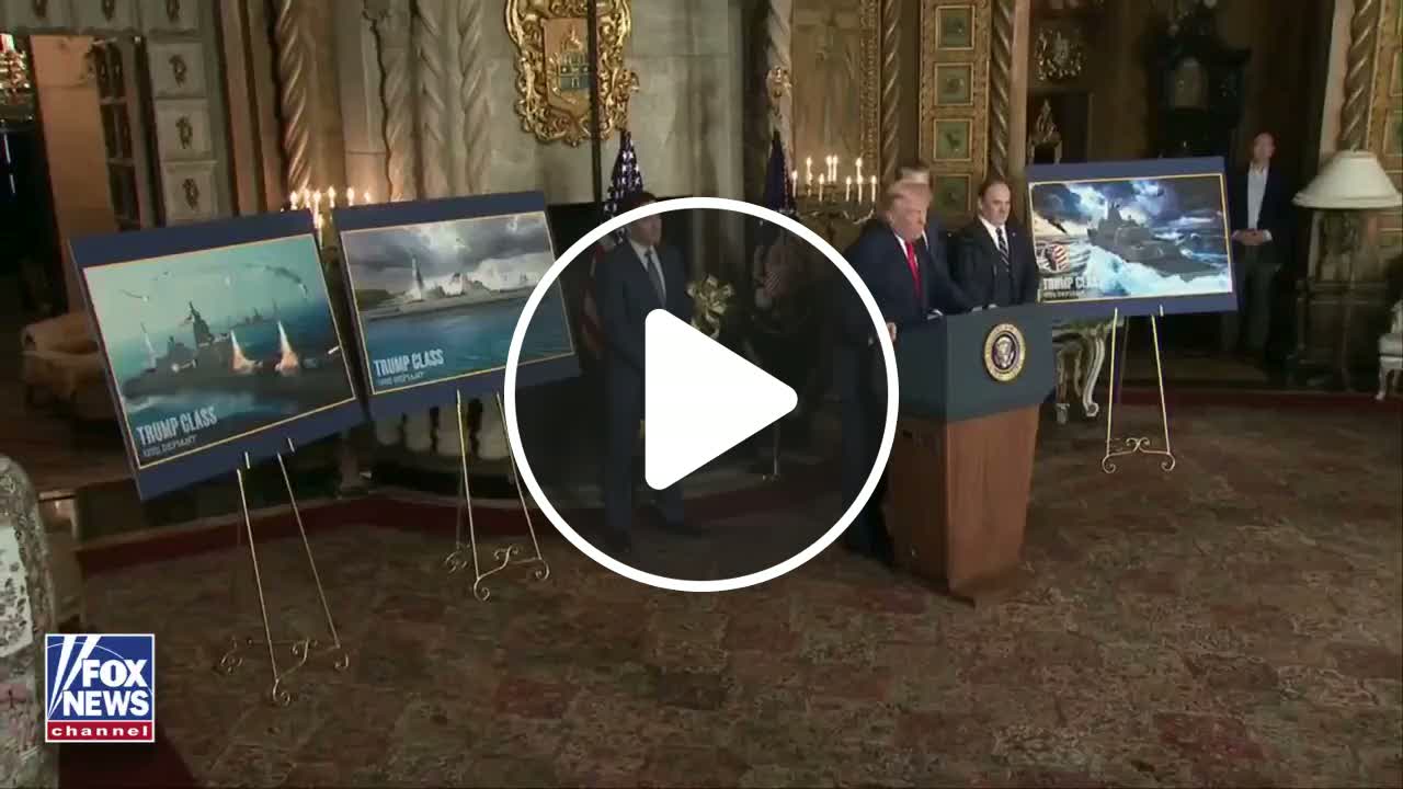 PRESIDENT TRUMP announces the Navy will begin construction on two of ...