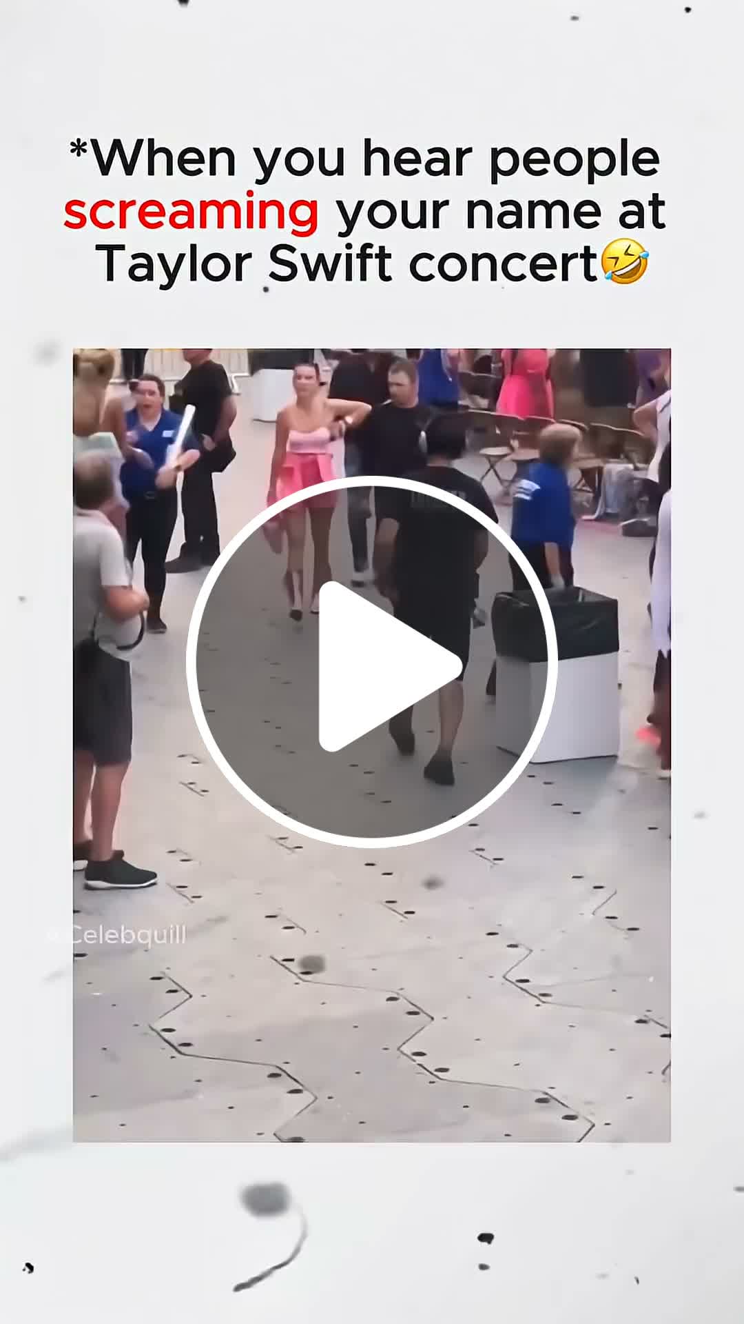 When you hear fans screaming your name at a Taylor Swift concert # ...