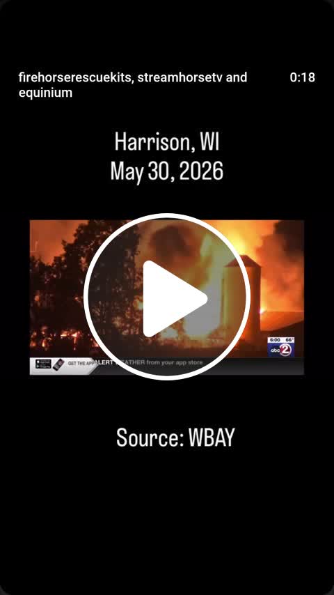 A barn in Harrison, Wisconsin, was completely destroyed after an ...