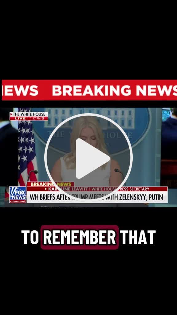BREAKING NEWS White House Press Secretary Karoline Leavitt issues bold ...