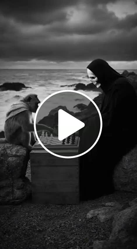 Imagine 'The Seventh Seal' with a hilarious monkey twist! 🐒🤯 #SoraAI # ...