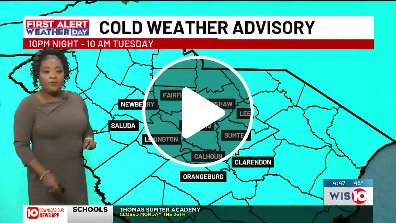 FIRST ALERT WEATHER DAYS issued for dangerous cold Tuesday, snow chance ...