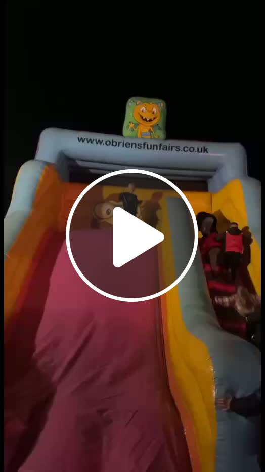 Little boy runs on bouncy castle at fireworks display and meets a fall ...