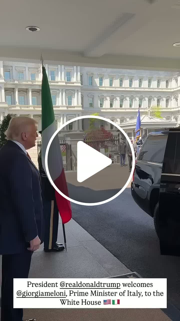 President Trump welcomes the Vice president of Italy Meloni - NewsBreak