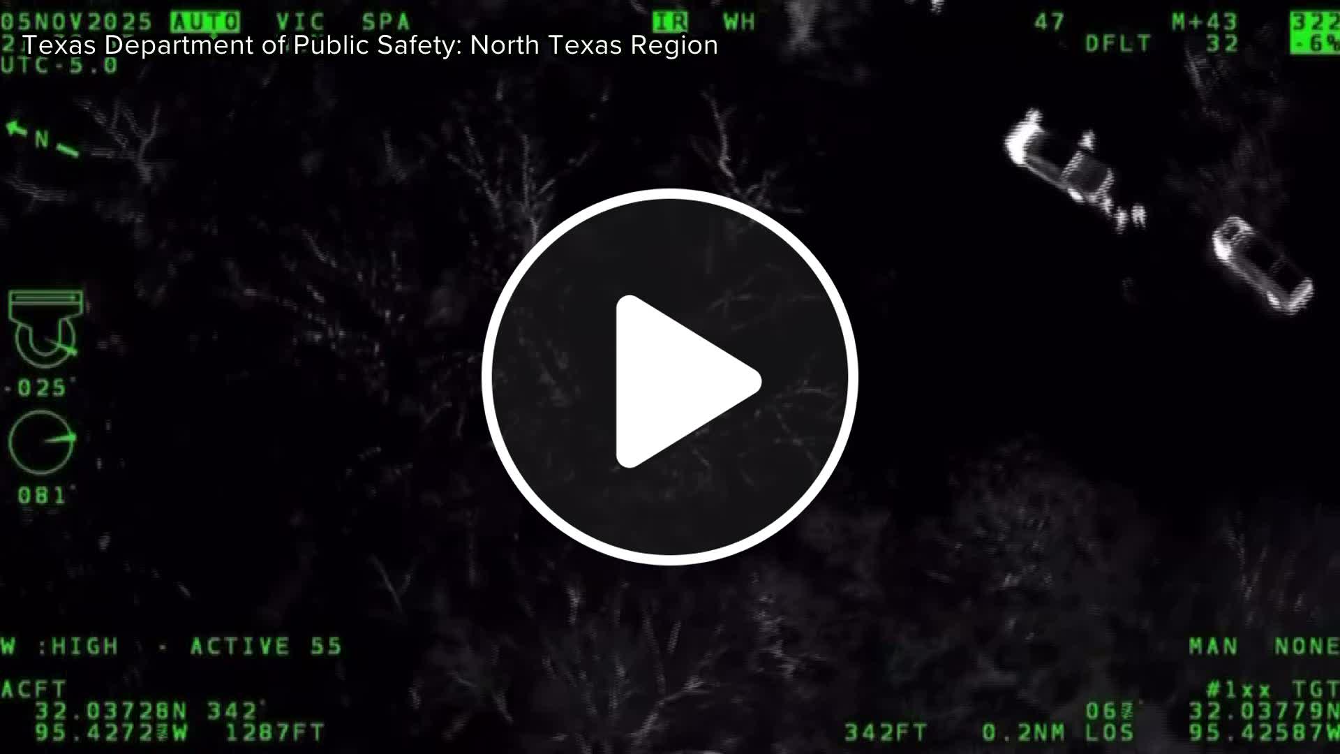 DPS aerial cameras show moment Texas Blue Alert suspect Bobby Dennis ...