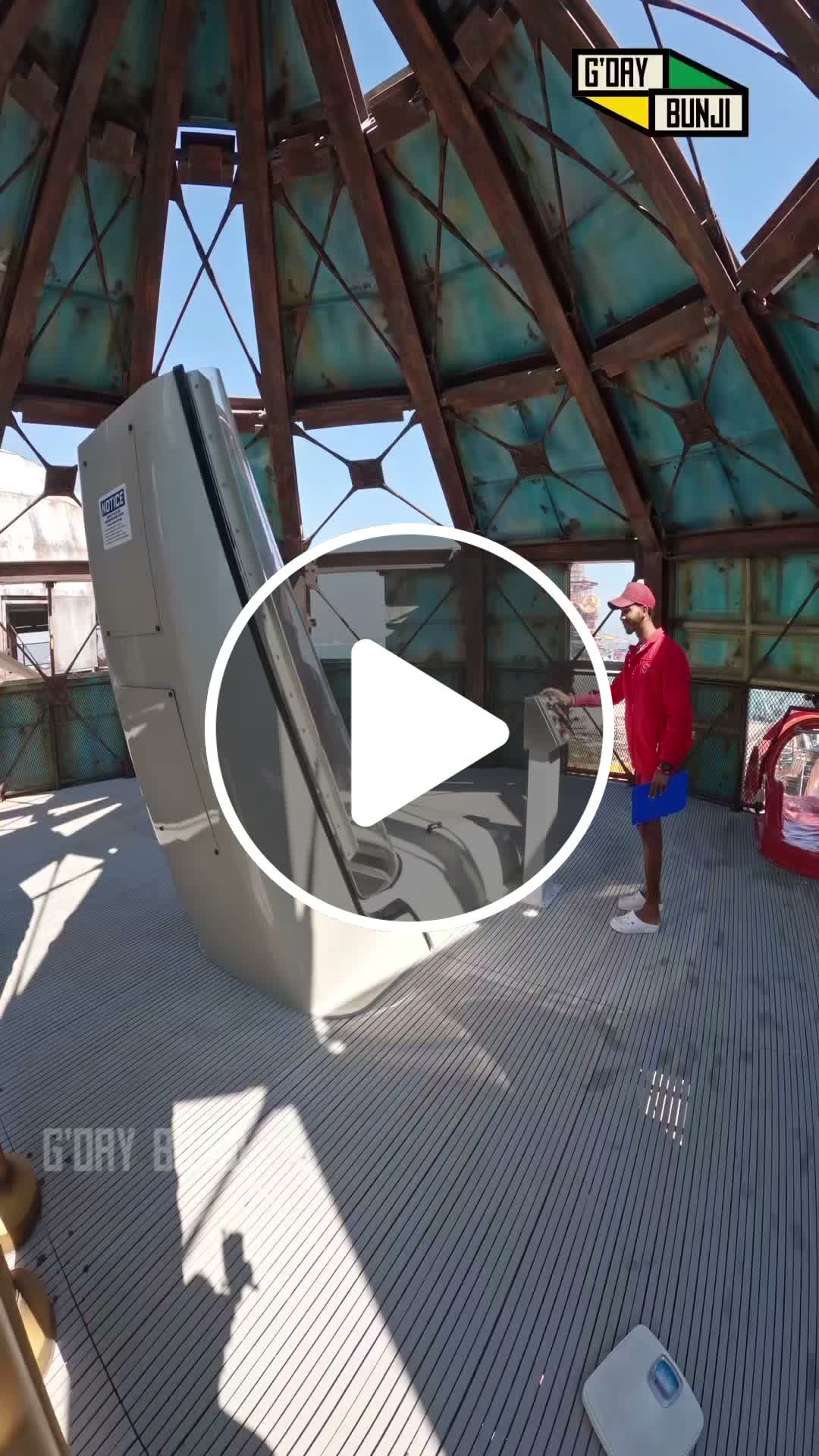 Trapdoor in Old Oil Rig! 😱 #meryalwaterpark #meryal #qatar #waterslide ...