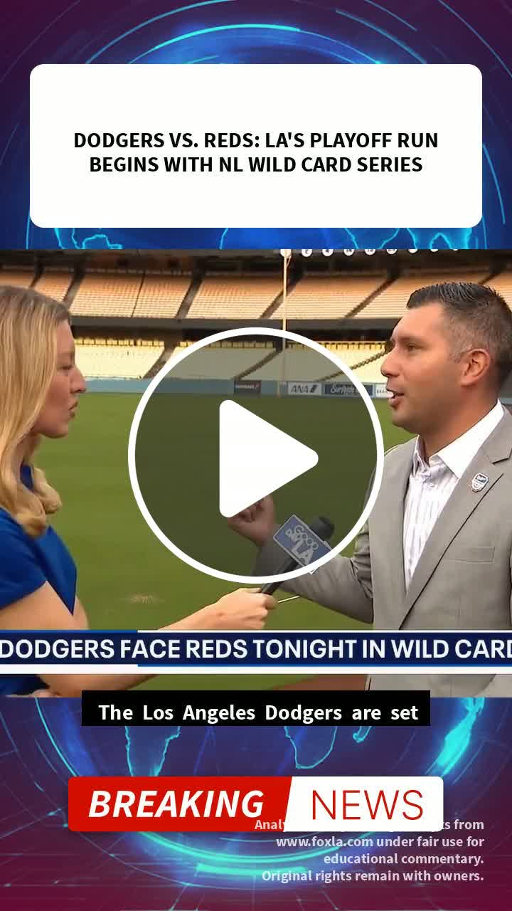 AI news: Dodgers vs Reds: LA playoff run starts NL Wild Card #Dodgers# ...