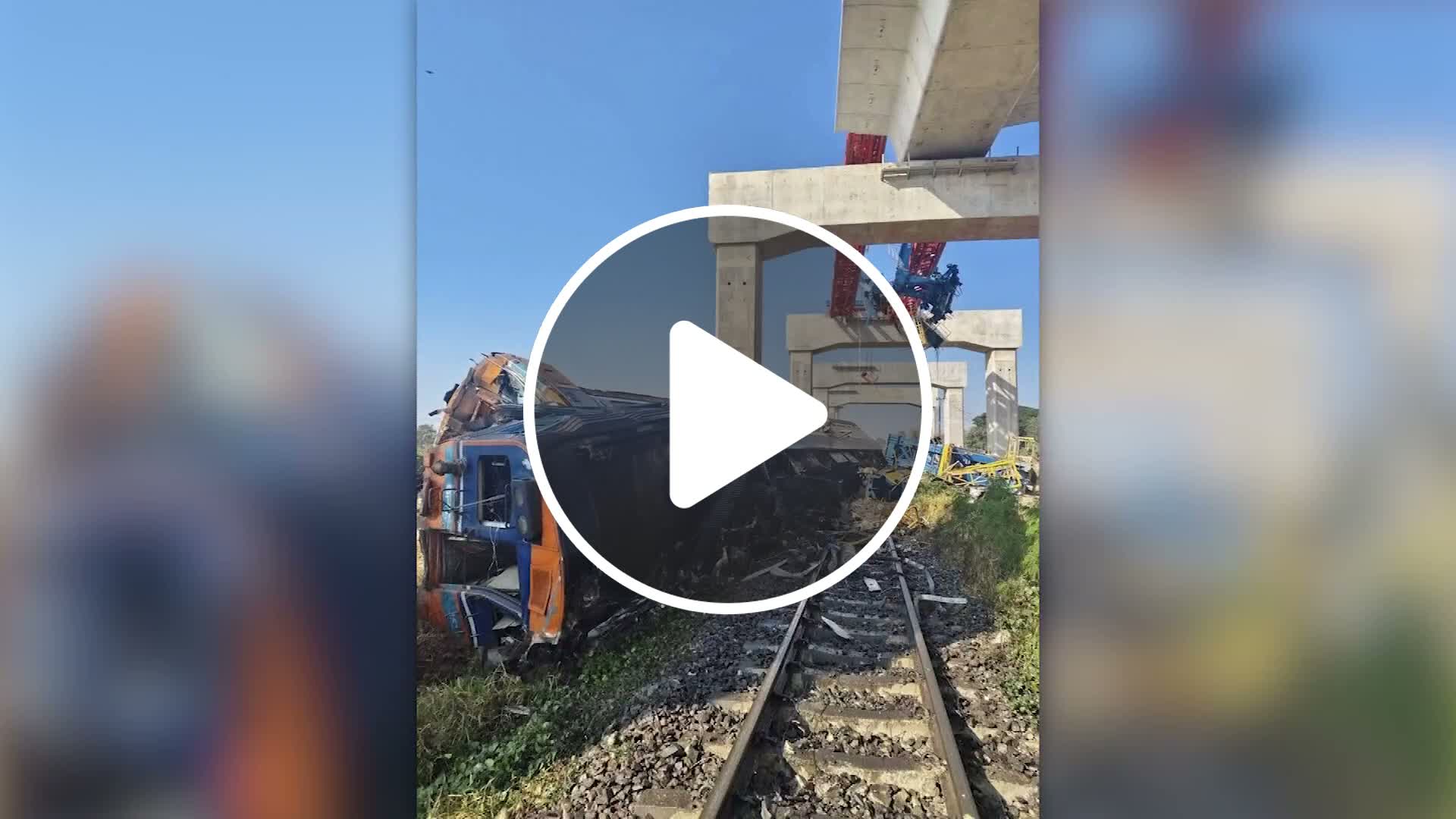 Nearly 30 dead after construction train falls onto moving passenger ...