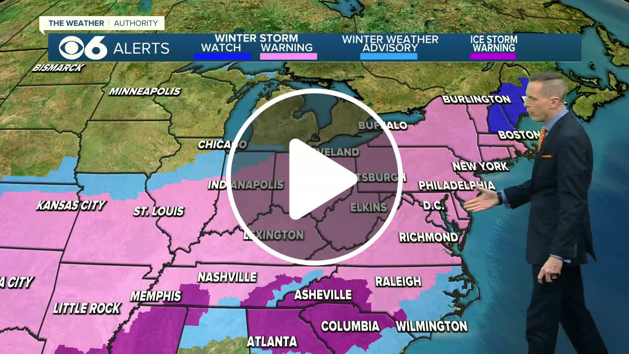 Winter Storm Warning: Timing and snow amounts, potentially historic ice ...