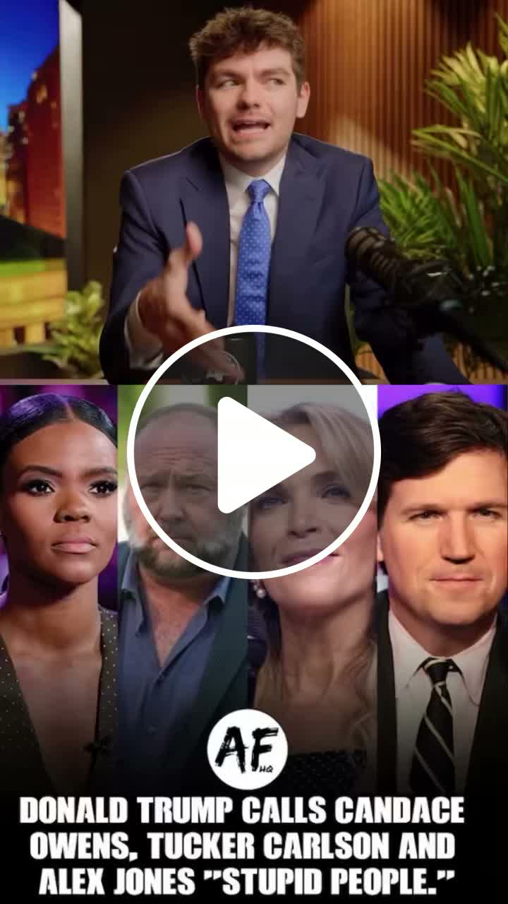Donald Trump blasts Candace Owens, Alex Jones, Tucker Carlson and calls ...