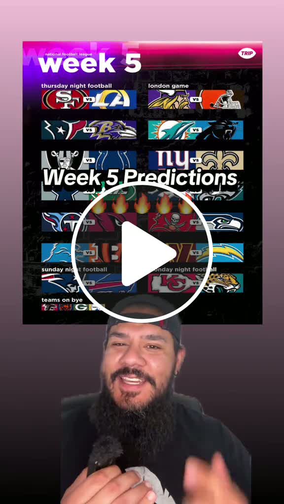 Here are NFL Week 5 Picks #nflweek5picks #nflweek5predictions created ...