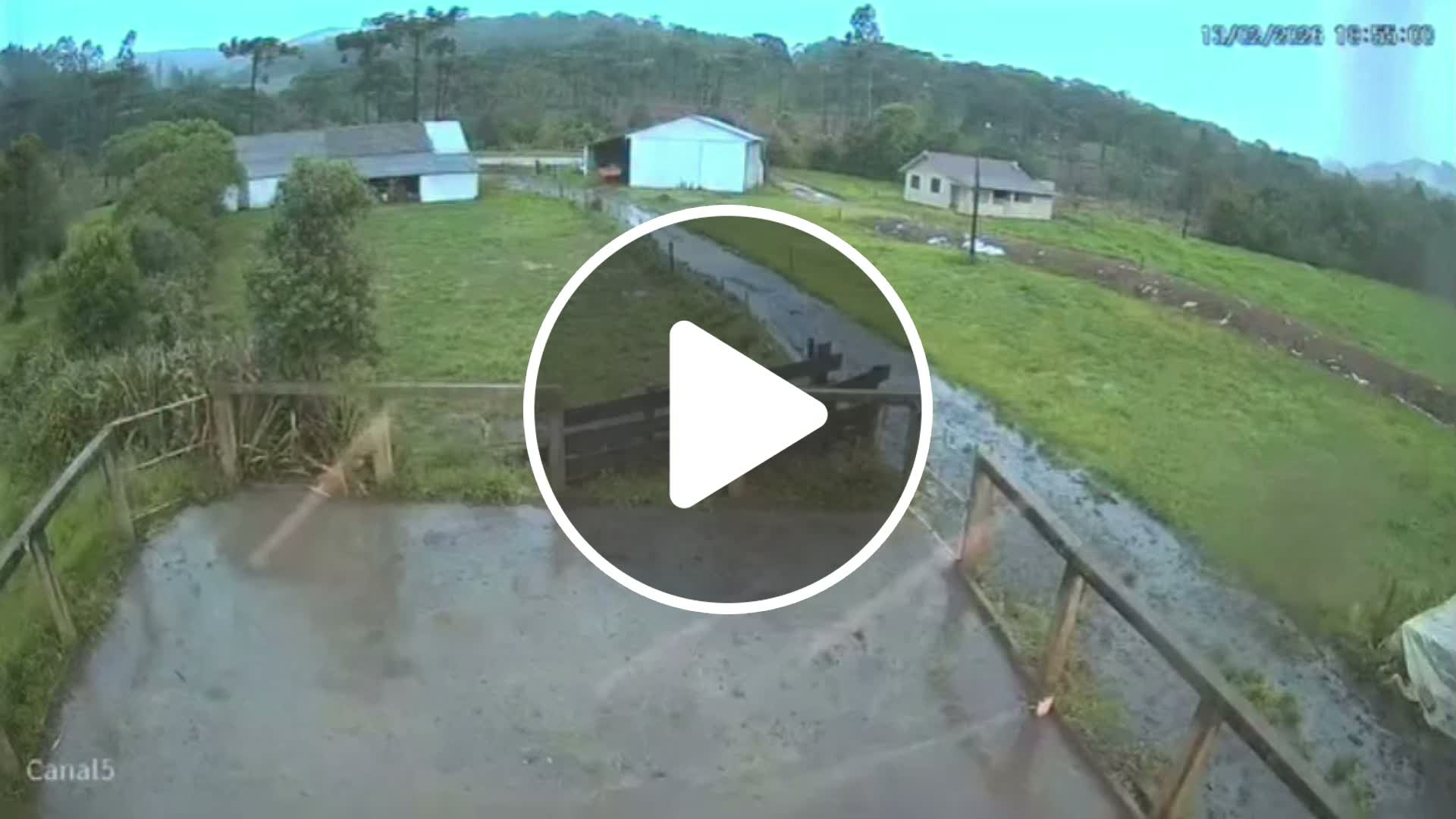 Lightning bolt hits electric fence and triggers fireball with husband ...