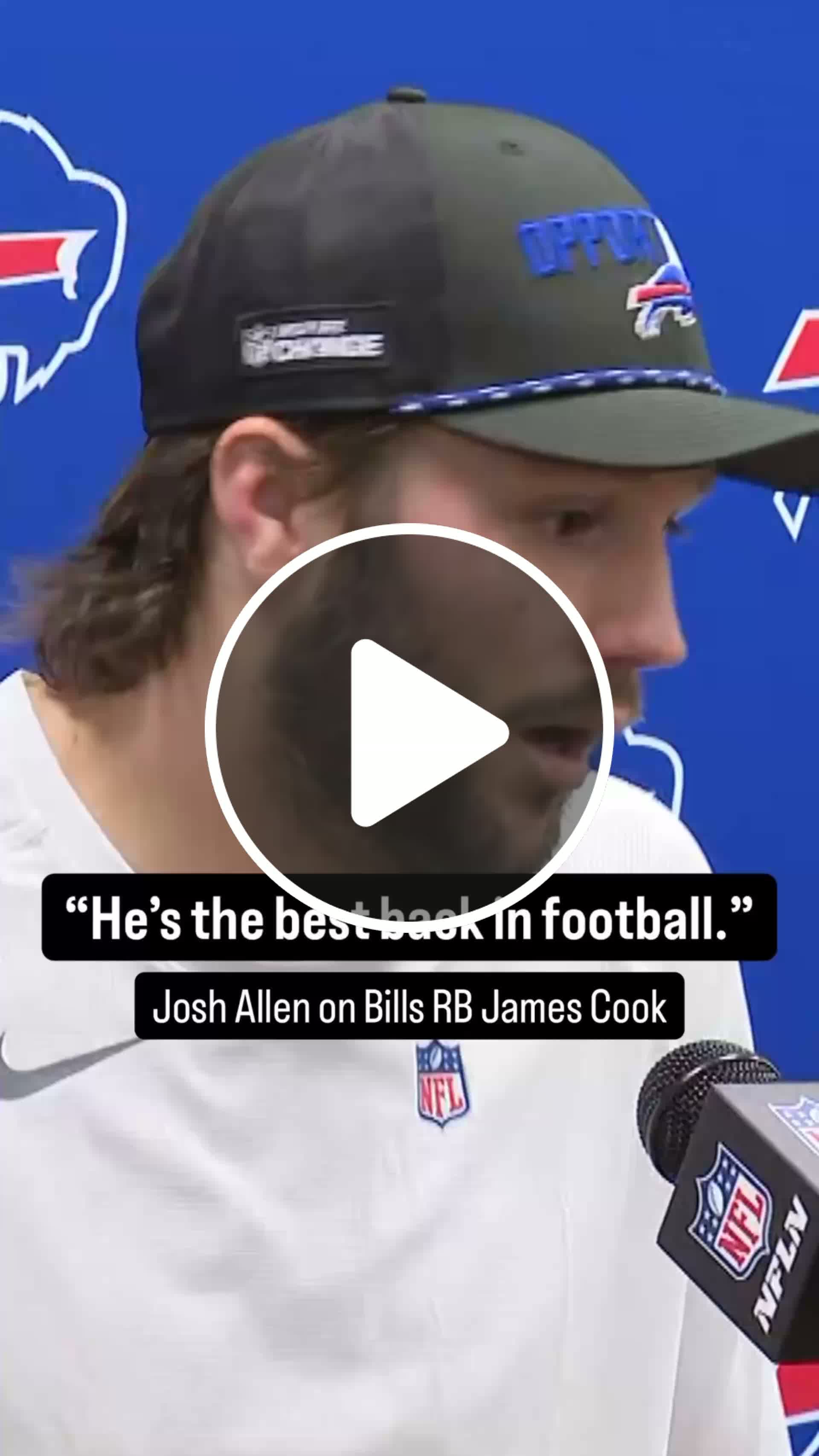 Josh Allen calls James Cook 'the best back in football' after win vs ...