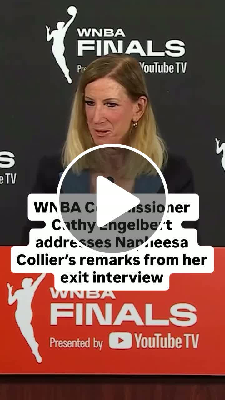 WNBA Commissioner Cathy Engelbert spoke with media ahead of Game 1 of ...