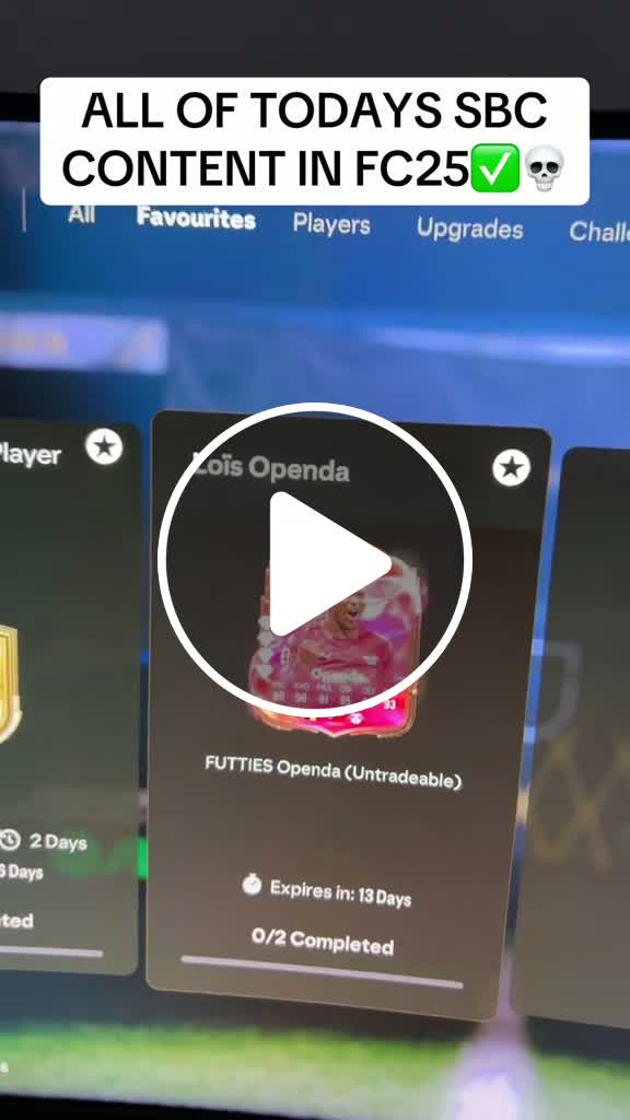 ALL OF TODAYS SBC CONTENT IN FC25 eafc25 eafc eafc25fut futties 80130 # ...